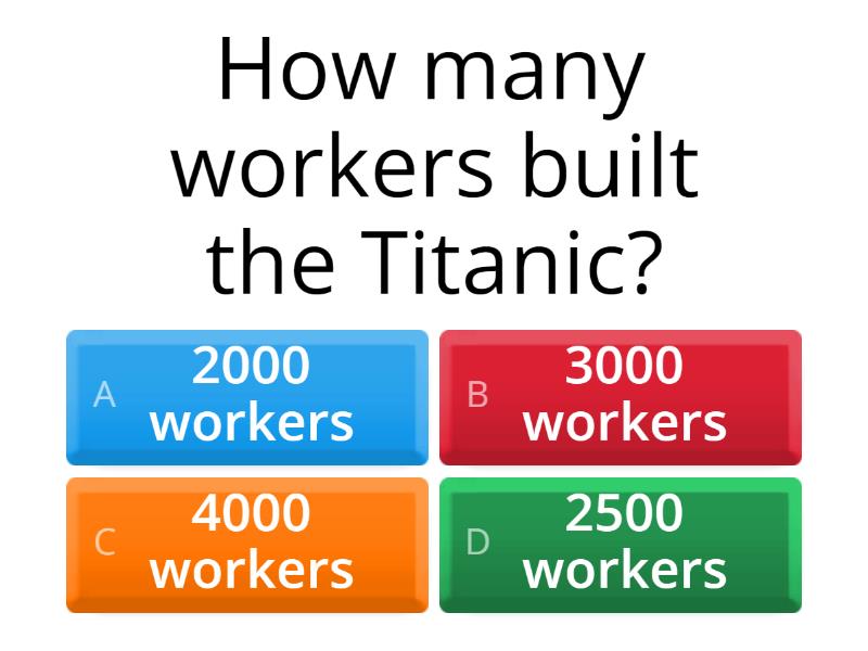 Titanic by the numbers - Quiz