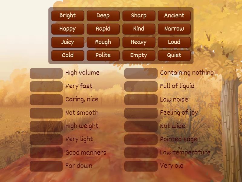 Adjective - Match up