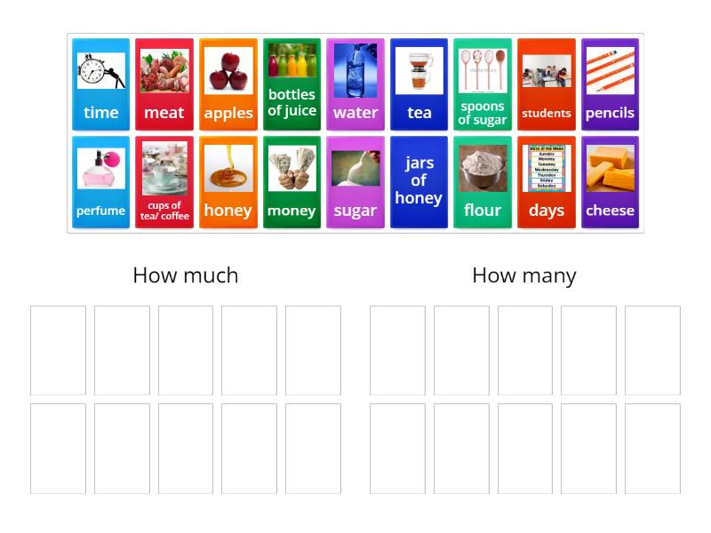 Much/Many (Food) - Group sort