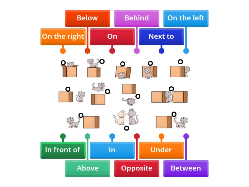 Prepositions of place - Labelled diagram