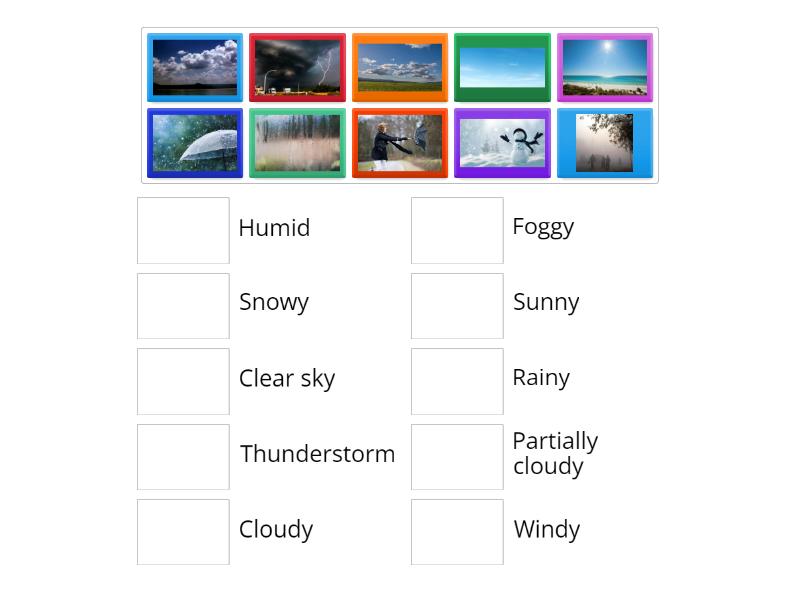 Types of weather - Match up