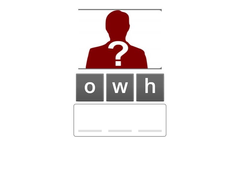 Question words (1) - Anagram