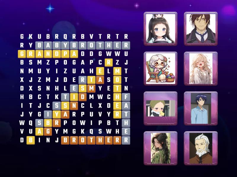 Family Members - Wordsearch Family Members - Wordsearch