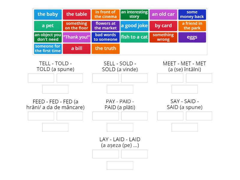 Verb collocations - group 1 - Group sort