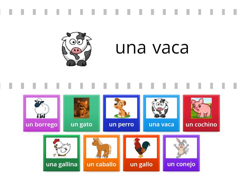 Asociación animales de la granja/ lectura global - Find the match