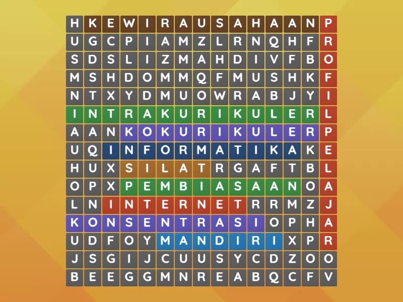 YUK, KENALI KURIKULUM MERDEKA - Wordsearch