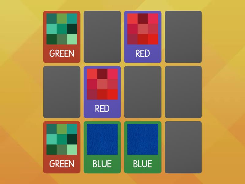 MEMORY GAME :COLOURS - Matching pairs
