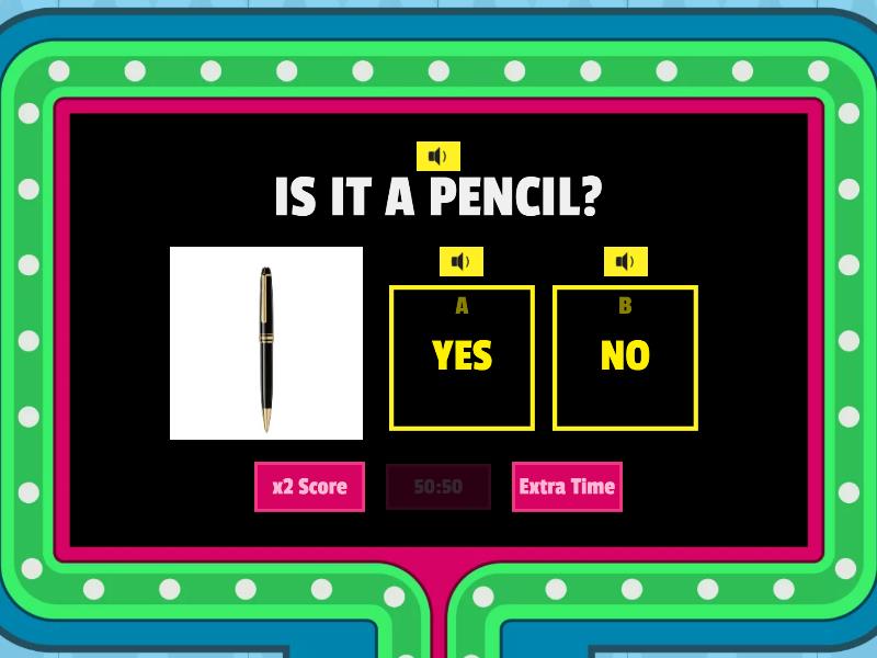SCHOOL OBJECTS - Gameshow quiz
