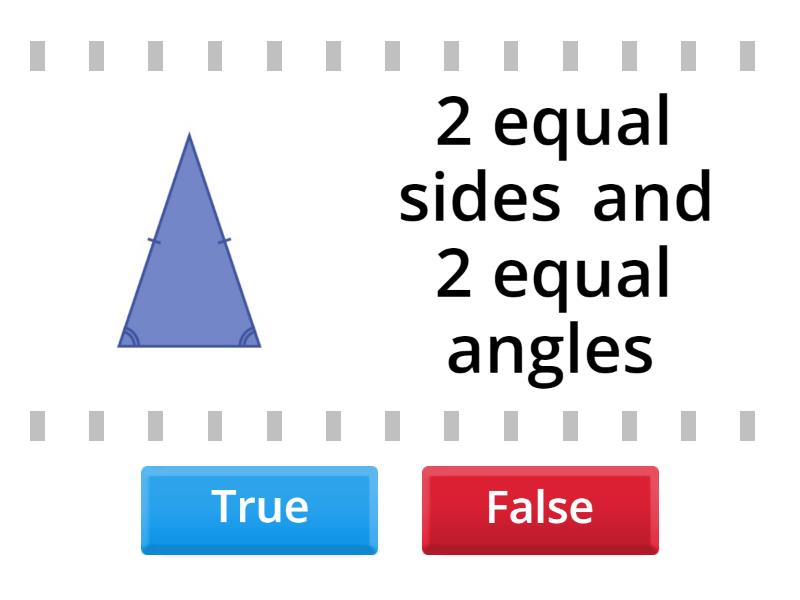 Triangles(on the basis of sides) - True or false