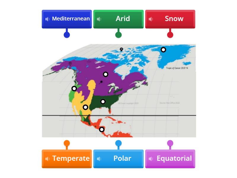 Environmental Regions of North America - Labelled diagram