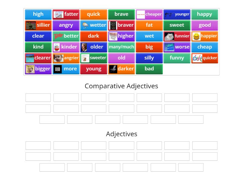 Comparative Adjectives - Group sort