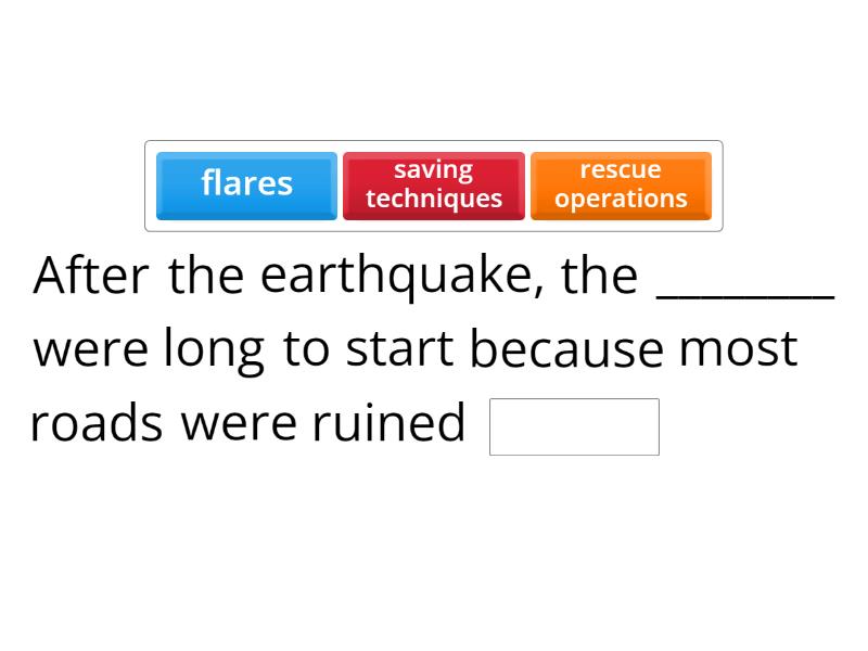 help and rescue A2 - Complete the sentence
