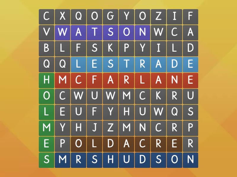 The Norwood Mystery - Chapter 1 - Wordsearch