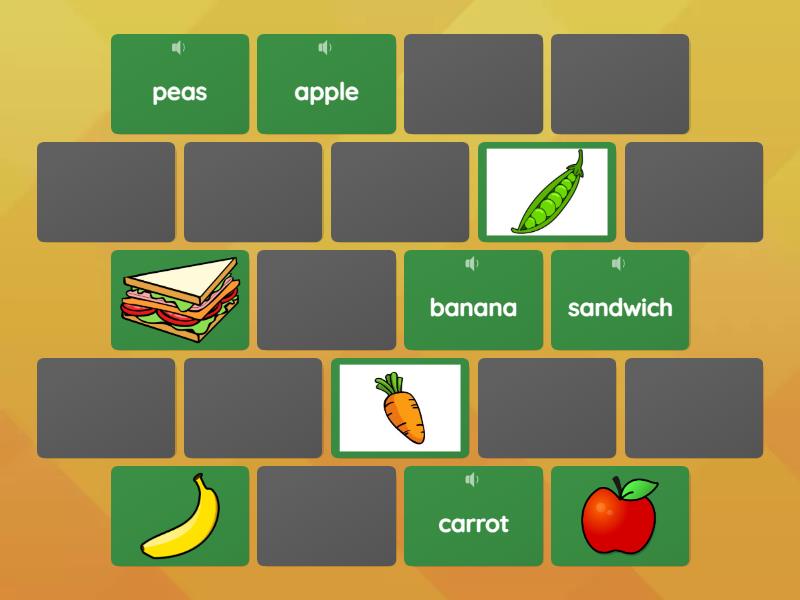 Super Minds 1. Unit 4. Lunchtime - Matching pairs