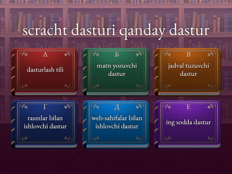 8-sinf informatika fanidan - Quiz