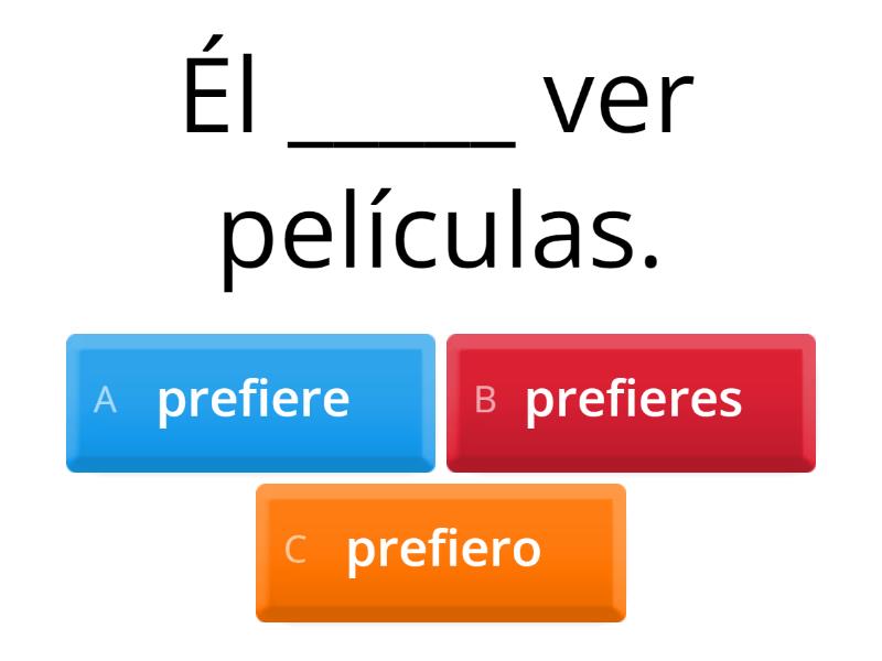 El verbo preferir - A0 - Quiz