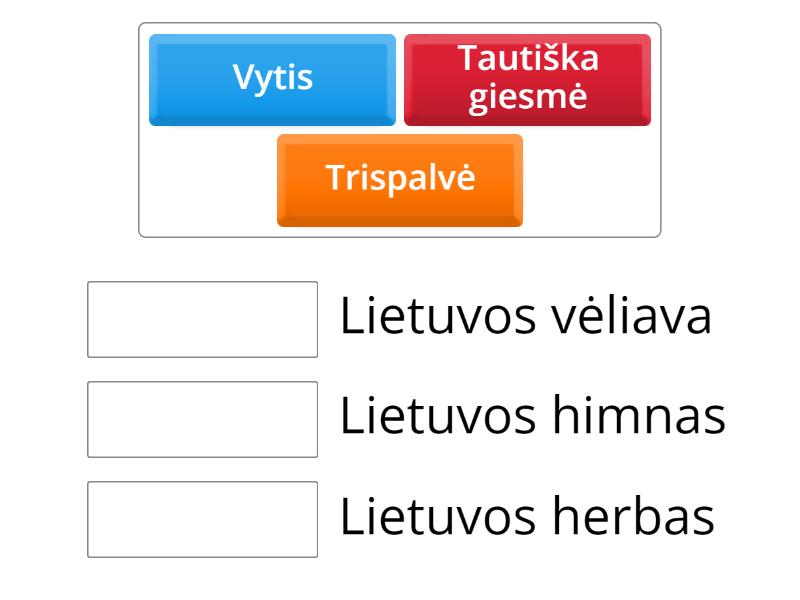 Lietuvos simboliai - Match up