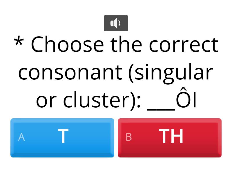 nhp BG - Consonant clusters review - Quiz