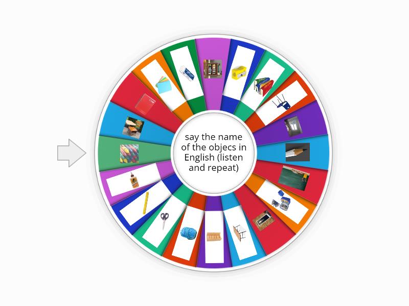 SCHOOL OBJECTS - exercises - Random wheel
