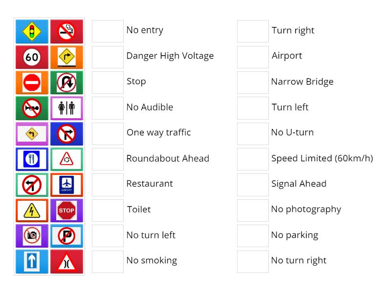 Sign matching game - Match up