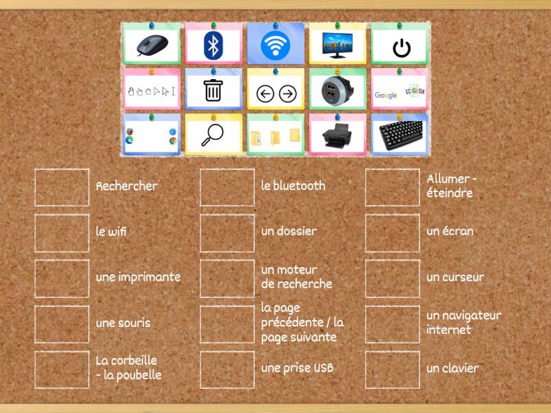 Vocabulaire informatique 2 - Une las parejas