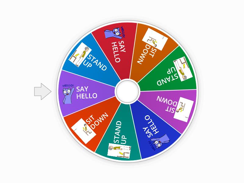 PK LANGUAGE ARTS: COMMANDS AND GREETINGS - Spin the wheel