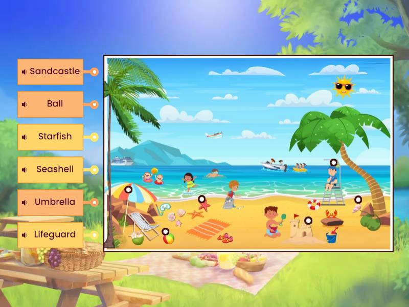 The Beach - Labelled diagram