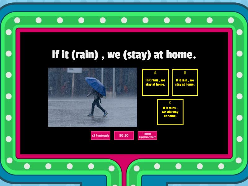 IF clauses (zero and first conditional) - Gameshow quiz