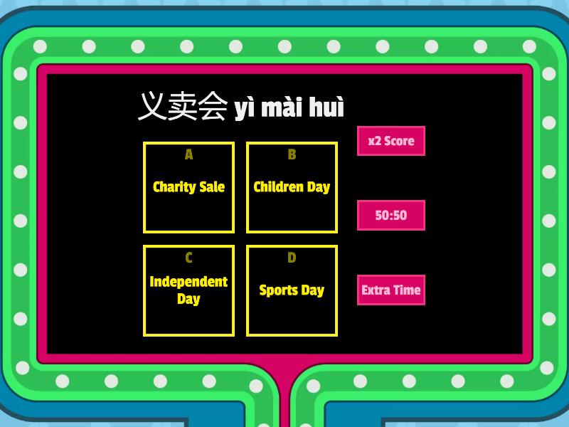PYP Unit 5 Week 4 - Gameshow quiz