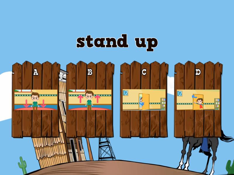 stand up, sit down, open the door, close the door - Quiz