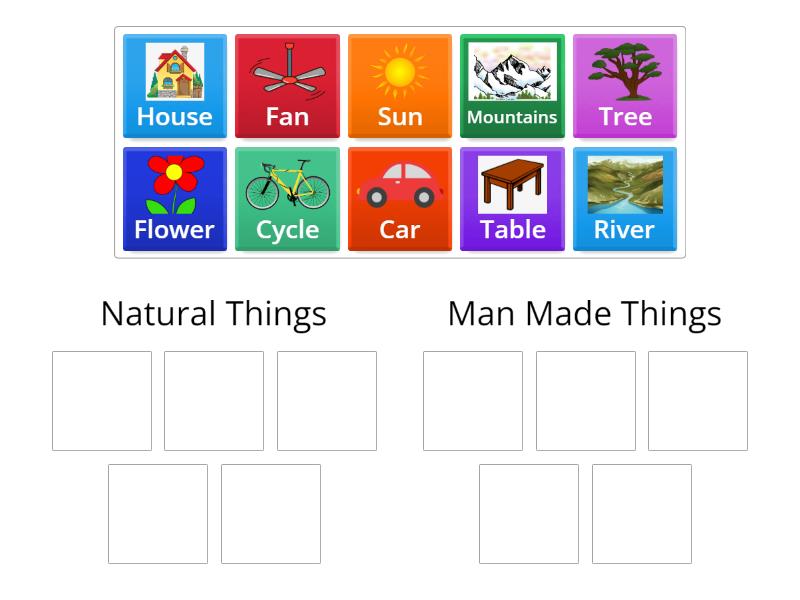 Natural Things and Man Made Things - Group sort