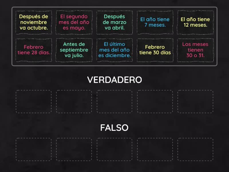 EL CALENDARIO - Group sort