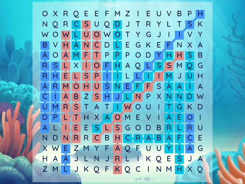 The Ocean Word Search - Wordsearch