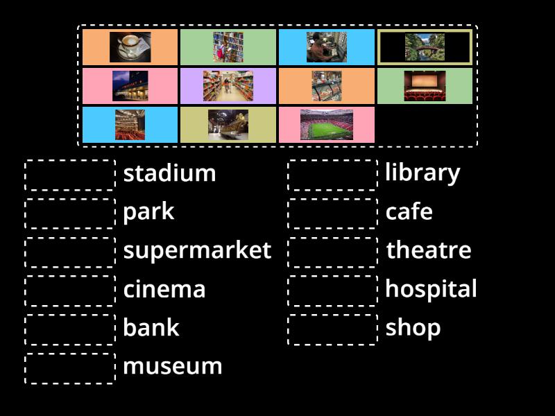 EC A1+ Places in town - level 2 - Match up