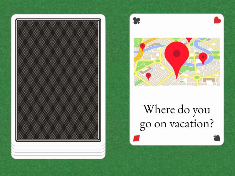 Vacation questions - Speaking cards