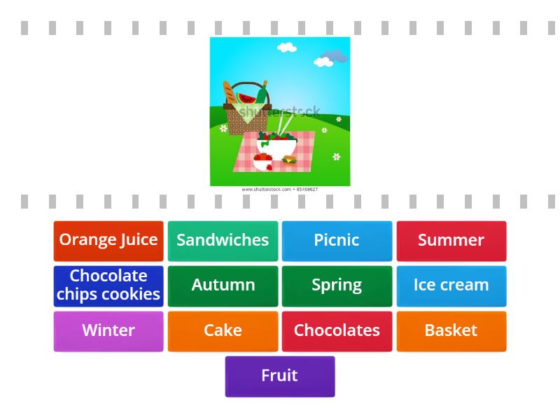 PICNIC-VOCABULARY - Find the match