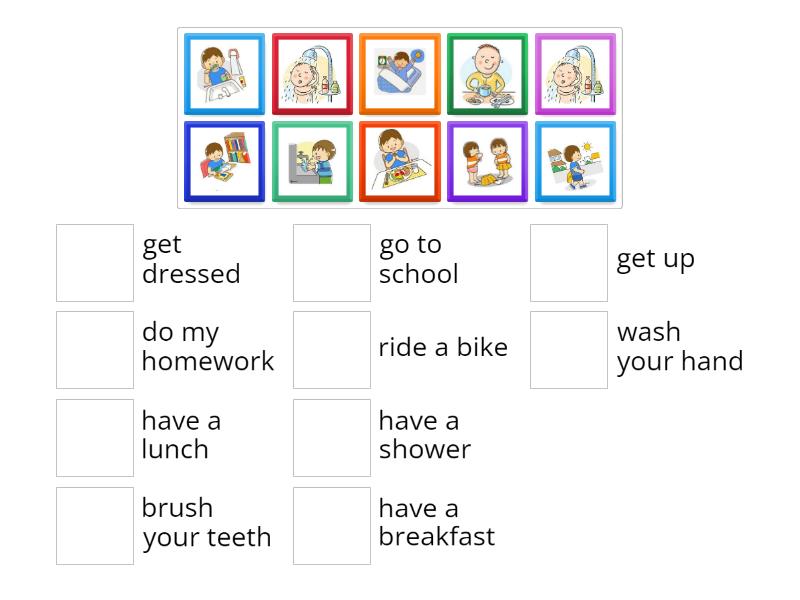 Daily Routine - Match up