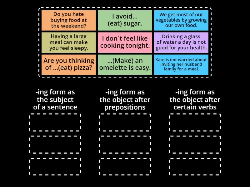 ACPB-B11-USES OF THE ING FORM - Ordenar por grupo