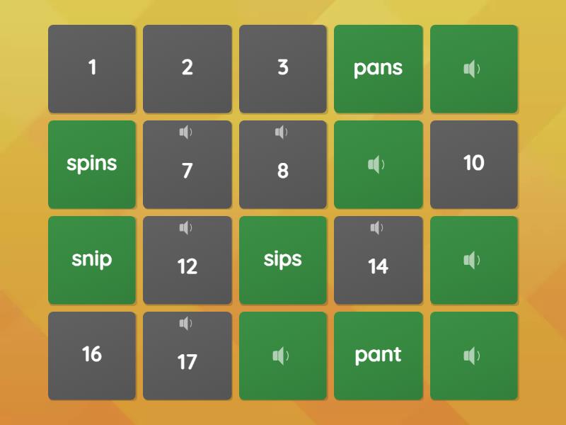 satpin reading practice - Matching pairs