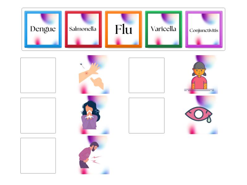 Common diseases: Matching game! - MET 6:PDS - Match up
