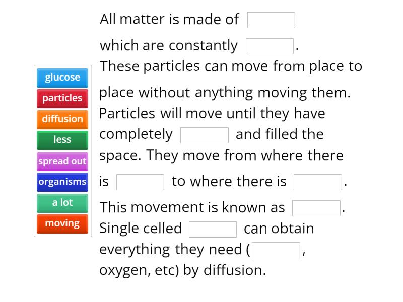Diffusion - Complete the sentence