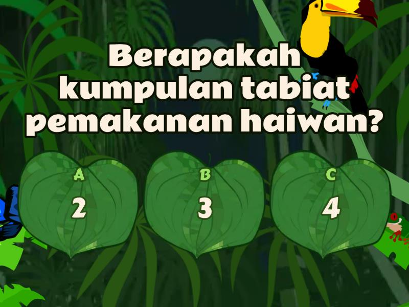 TABIAT PEMAKANAN HAIWAN TAHUN 3 - Cuestionario