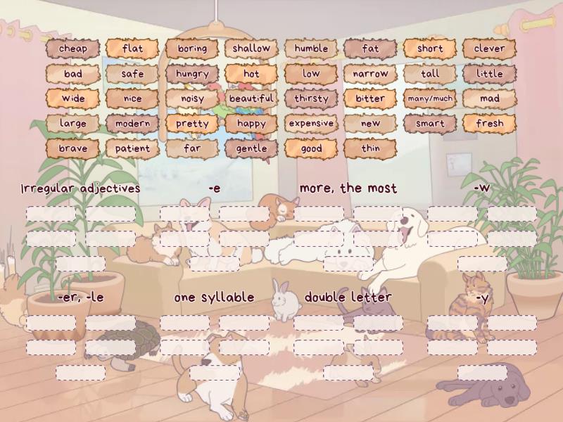 Comparative, superlative - Group sort