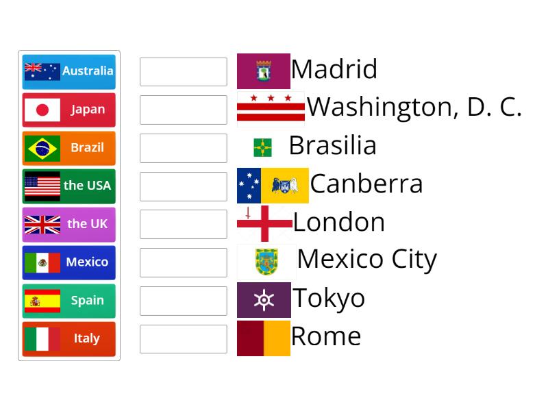 Capital cities - Match up