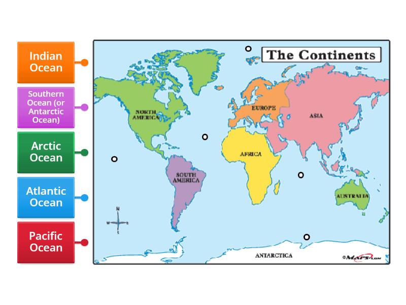 Oceans 3° - Labelled diagram