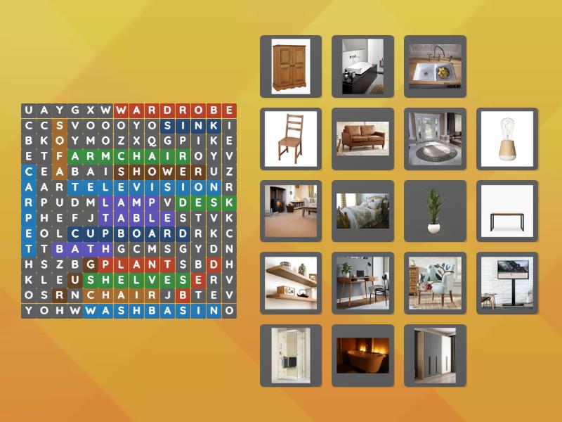 Speakoit Elementary furniture - Wordsearch