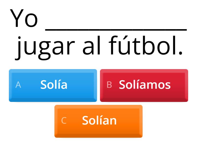 Soler + the infinitive in the Imperfect Tense Game - Quiz