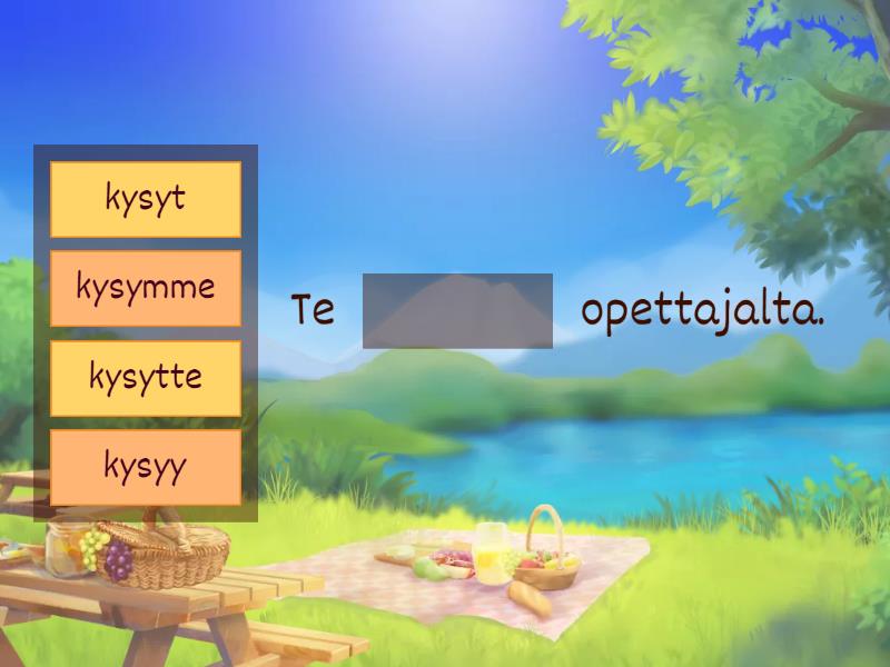 Verbityyppi 1 - Complete the sentence