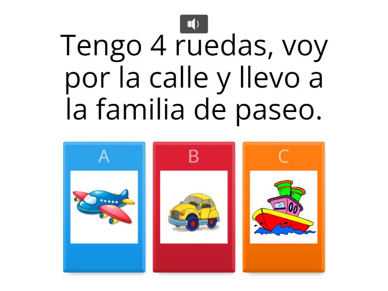 Medios de transporte | By Carito1 | Adivinanza | audio - Quiz