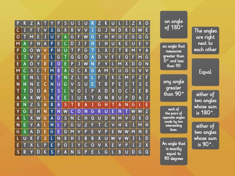 Angles - Wordsearch